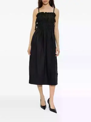Cult Gaia Ruffled Tie Midi Dress