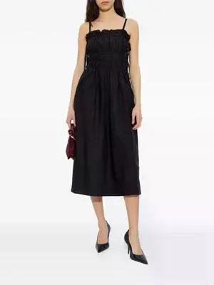 Cult Gaia Ruffled Tie Midi Dress