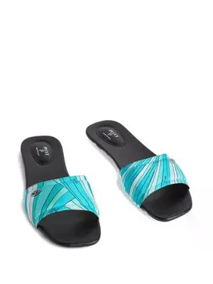 Emilio Pucci Patterned Flat Sandals