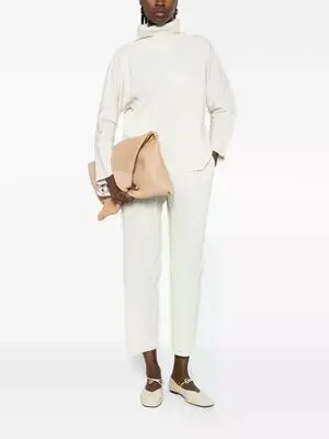 Issey Miyake Pleated Cropped Trousers