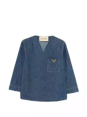 Valentino Garavani V-neck Top - Blue