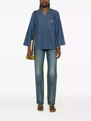 Valentino Garavani V-neck Top - Blue