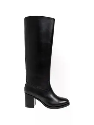 A.p.c. Block-heel Leather Knee-high Boots