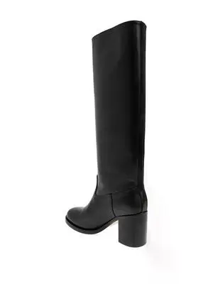 A.p.c. Block-heel Leather Knee-high Boots