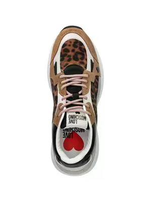 Moschino Leopard-print Platform Sneakers
