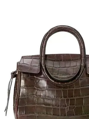 Staud Mini Maude Carryall Croc-effect Tote Bag