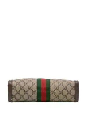Gucci Small Gg Supreme Ophidia Chain Crossbody Bag - Brown