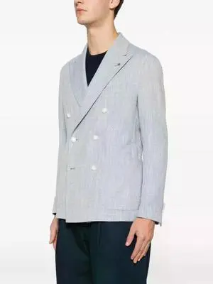 Tagliatore Double-breasted Herringbone Blazer