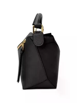 Loewe Puzzle Edge Leather Tote Bag - Black
