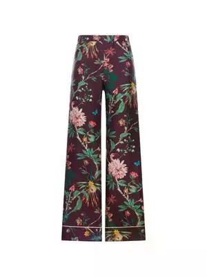 La DoubleJ Floral-pattern Trousers