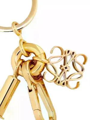 Loewe Anagram Charm Keyring - Gold
