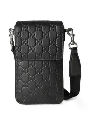Gucci Gg-embossed Phone Bag - Black