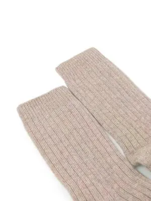N.peal Ribbed Knit House Socks