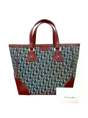 Dior Diorissimo Trotter Canvas Zip Tote Bag - Red