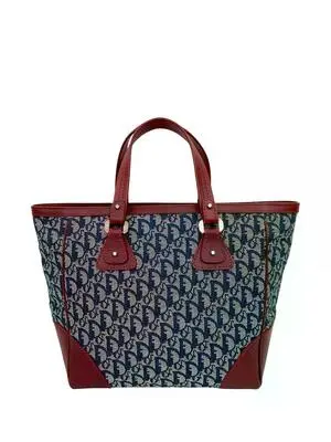 Dior Diorissimo Trotter Canvas Zip Tote Bag - Red