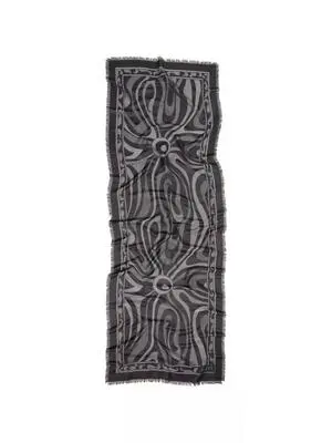 Emilio Pucci Marmo-print Jacquard Scarf - Grey