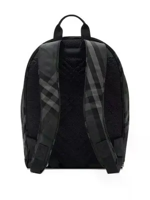 Burberry Grid Check Zipped Backpack - Grey