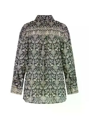 Veronica Beard Lloyd Button Shirt - Blue