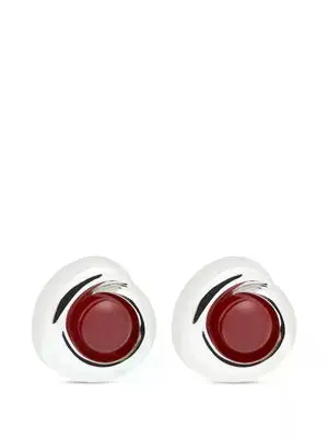 JULIETTA Agnes Stone Stud Earrings - Silver