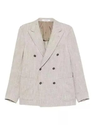 Tagliatore Double-breasted Herringbone Blazer