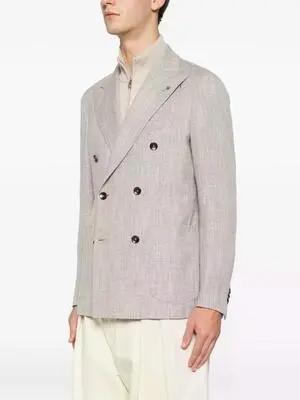 Tagliatore Double-breasted Herringbone Blazer
