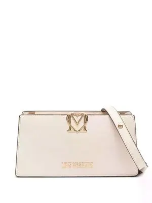 Moschino Logo-plaque Shoulder Bag - Neutrals