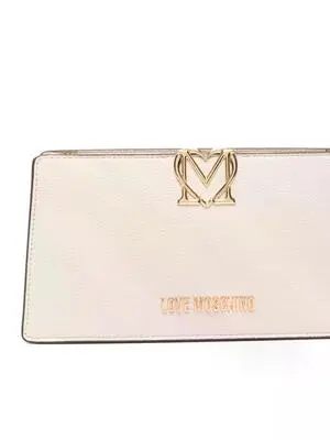 Moschino Logo-plaque Shoulder Bag - Neutrals