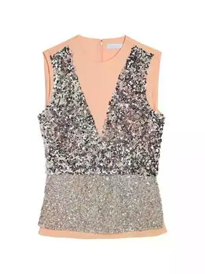 Rabanne Sequin Embellished V-neck Vest