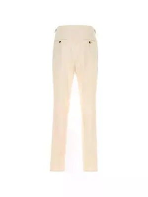 Brunello Cucinelli Button Pleated Cotton Trousers