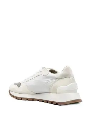 Brunello Cucinelli Suede-panels Low-top Sneakers - Neutrals