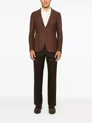 Tagliatore Textured Buttoned Blazer