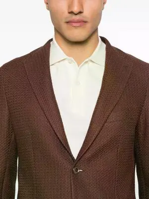 Tagliatore Textured Buttoned Blazer