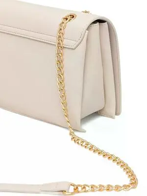 Moschino Logo Chain Shoulder Bag - Neutrals