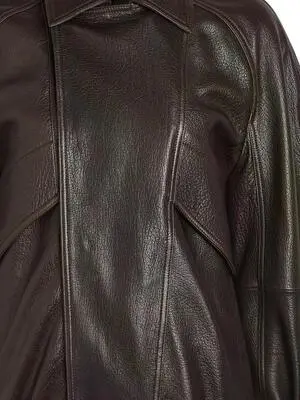 Nour Hammour Raglan-sleeve Leather Jacket