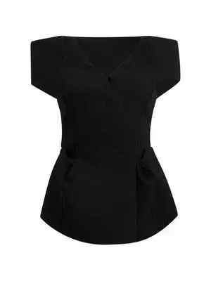 Khaite Verone Cut-out Blouse - Black