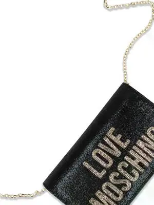 Moschino Logo-embellished Crossbody Bag - Black