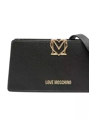 Moschino Logo-plaque Shoulder Bag - Black
