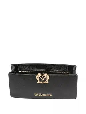 Moschino Logo-plaque Shoulder Bag - Black