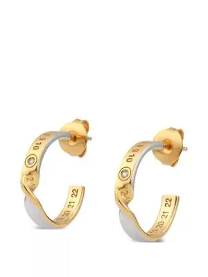 MAISON MARGIELA Numeric Diamond Hoop Earrings - Gold
