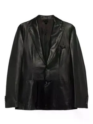 Tagliatore Single-breasted Leather Blazer