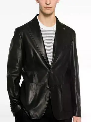 Tagliatore Single-breasted Leather Blazer