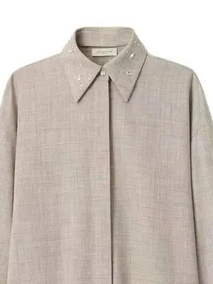Lafayette 148 New York Crystal-collar Shirt
