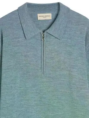 Officine Générale Half-zip Polo Sweater - Blue