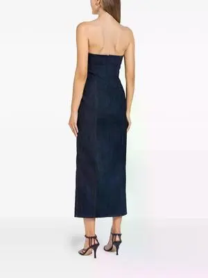 Florence & Fortitude Buttoned Strapless Dress