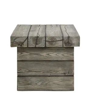 MODWAY Manteo Rustic Coastal Outdoor Patio Side Table