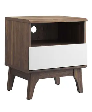 MODWAY Envision Nightstand - Walnut White
