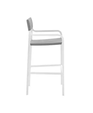MODWAY Raleigh Stackable Outdoor Patio Aluminum Bar Stool