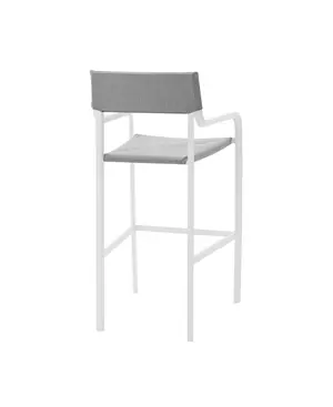 MODWAY Raleigh Stackable Outdoor Patio Aluminum Bar Stool