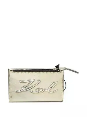 Karl Lagerfeld Signature Bifold Wallet - Gold