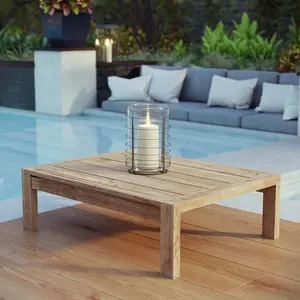 MODWAY Upland Outdoor Patio Wood Coffee Table